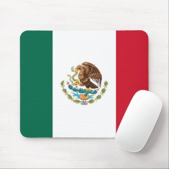 Mouse pad with Flag of Mexico | Zazzle