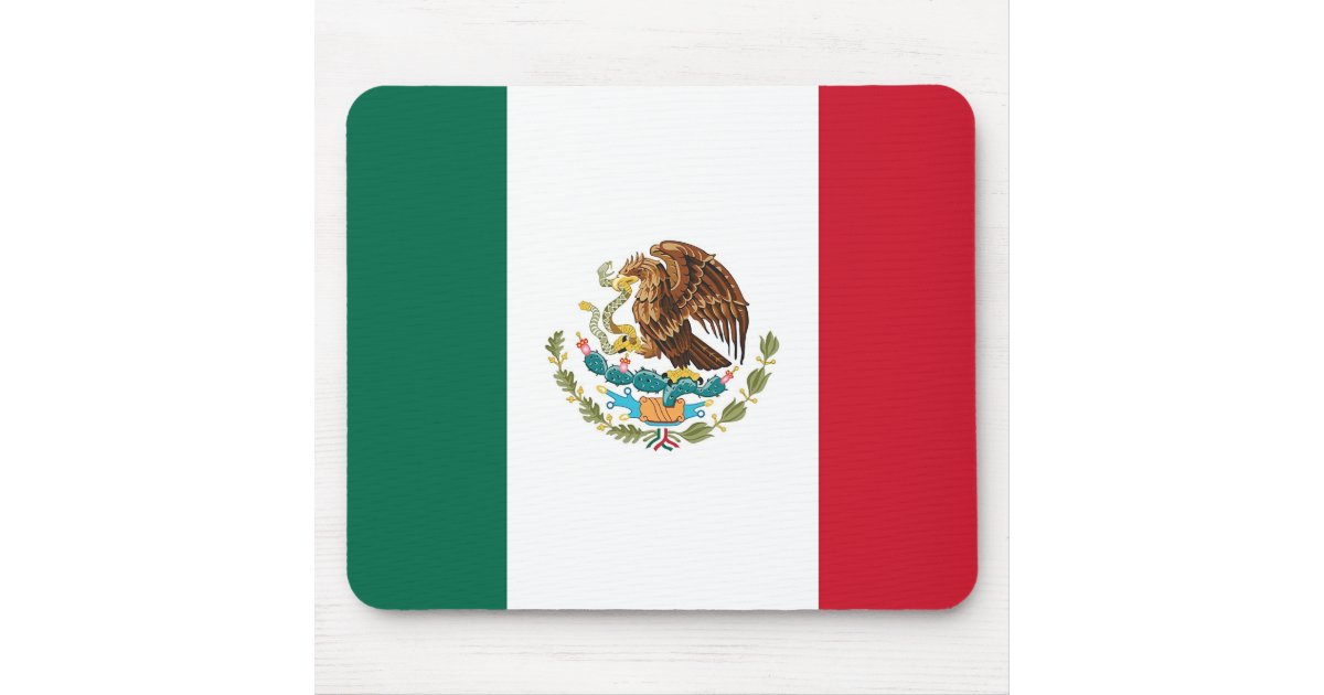 Mouse pad with Flag of Mexico | Zazzle