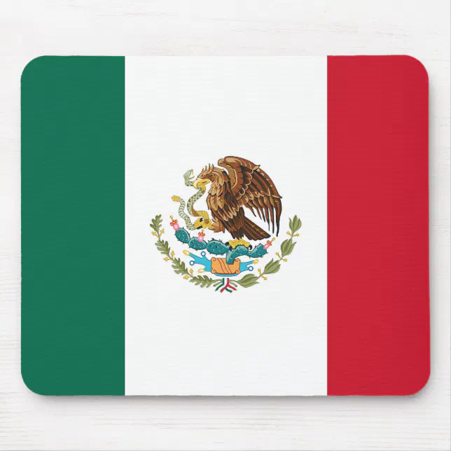 Mouse pad with Flag of Mexico | Zazzle