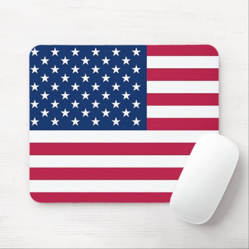 Mouse pad with Flag of the USA | Zazzle
