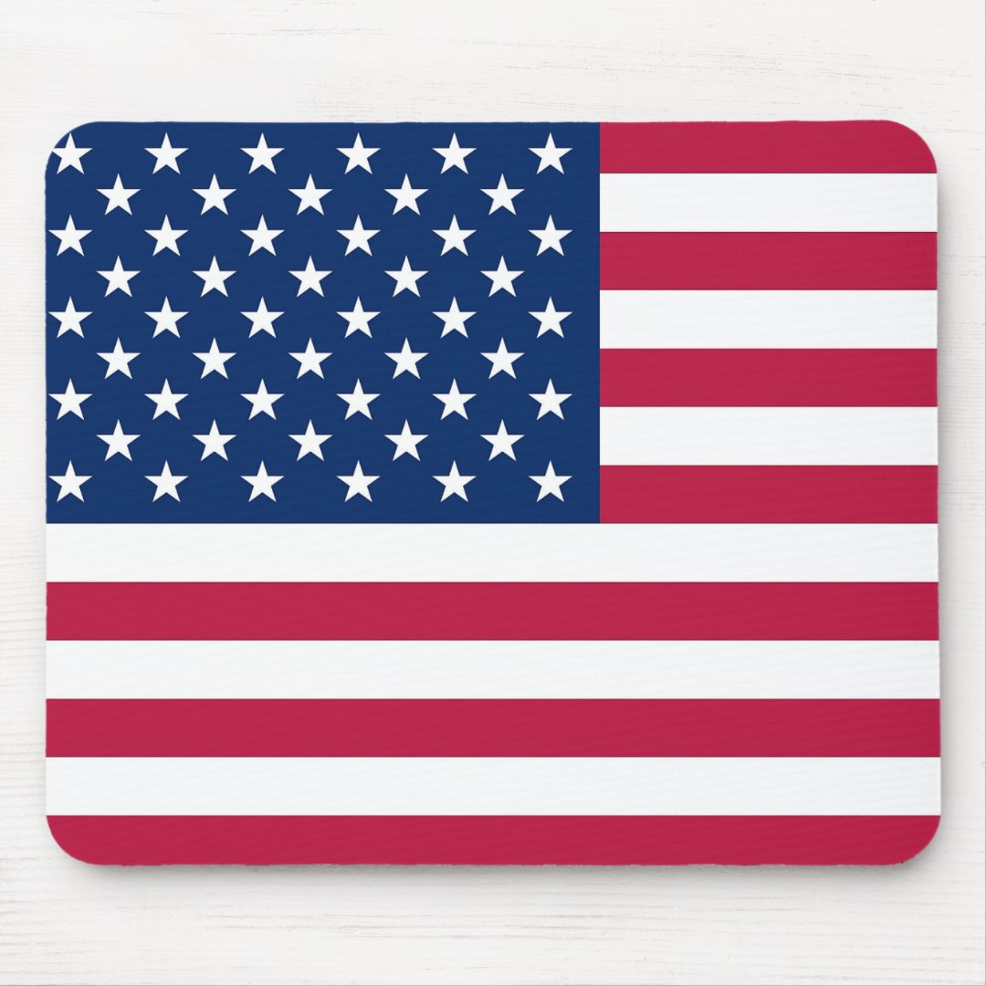 Mouse pad with Flag of the USA | Zazzle