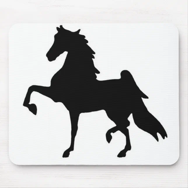 Mouse pad with Saddlebred silhouette | Zazzle
