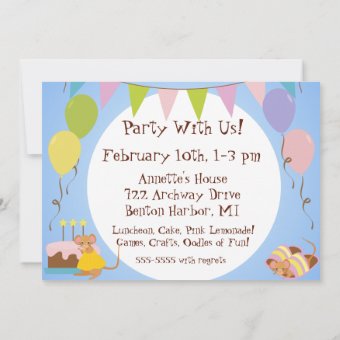 Mouse Party Birthday Invitations | Zazzle