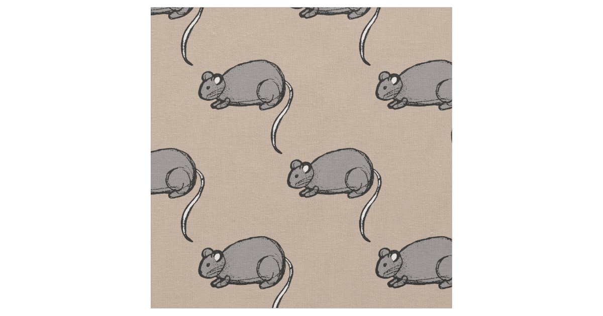 Mouse! pat. fabric | Zazzle.com