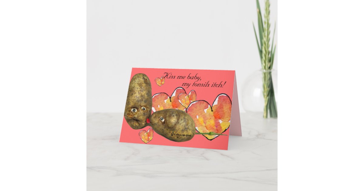 Mouse Potato Valentine Card | Zazzle