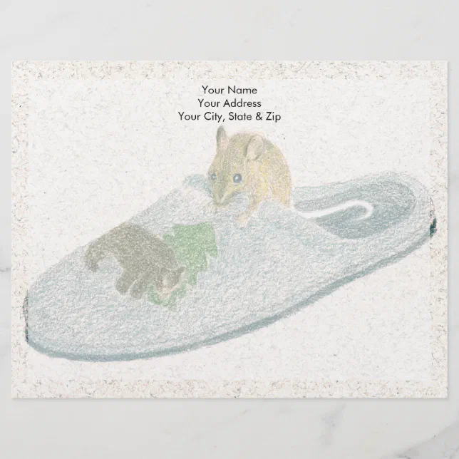 Mouse Slipper Letterhead | Zazzle