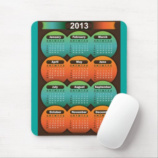 Mousepad Calendar 2013 | Zazzle