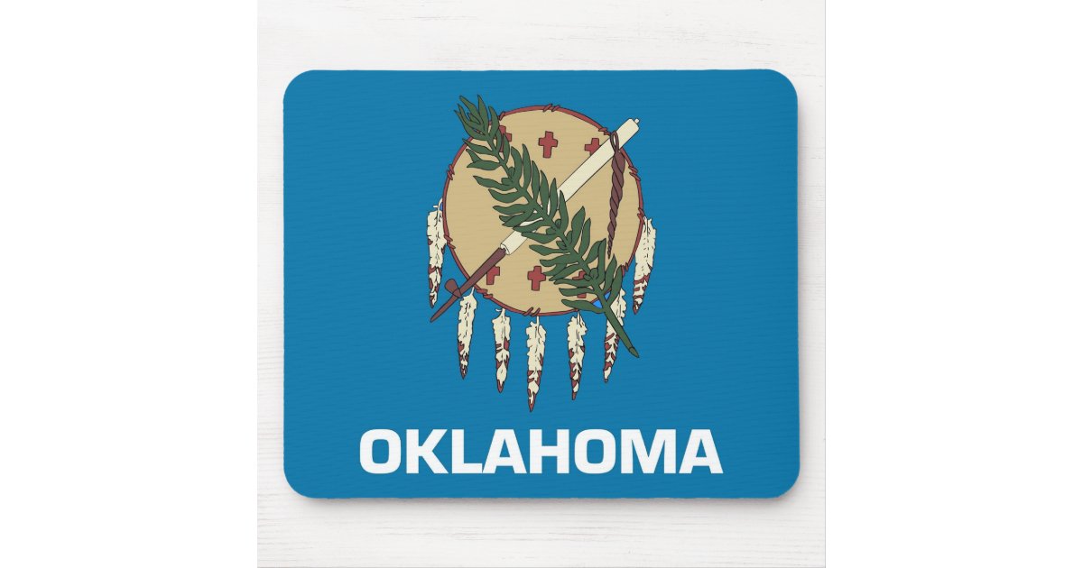 Mousepad with Flag of Oklahoma State - USA | Zazzle