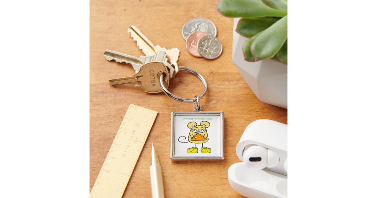 Mousey Cheesy Keys Open Doors Key Chain | Zazzle