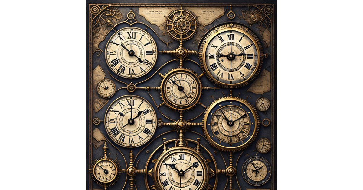 Mousseline Clocks Steampunk watches Tissue paper | Zazzle