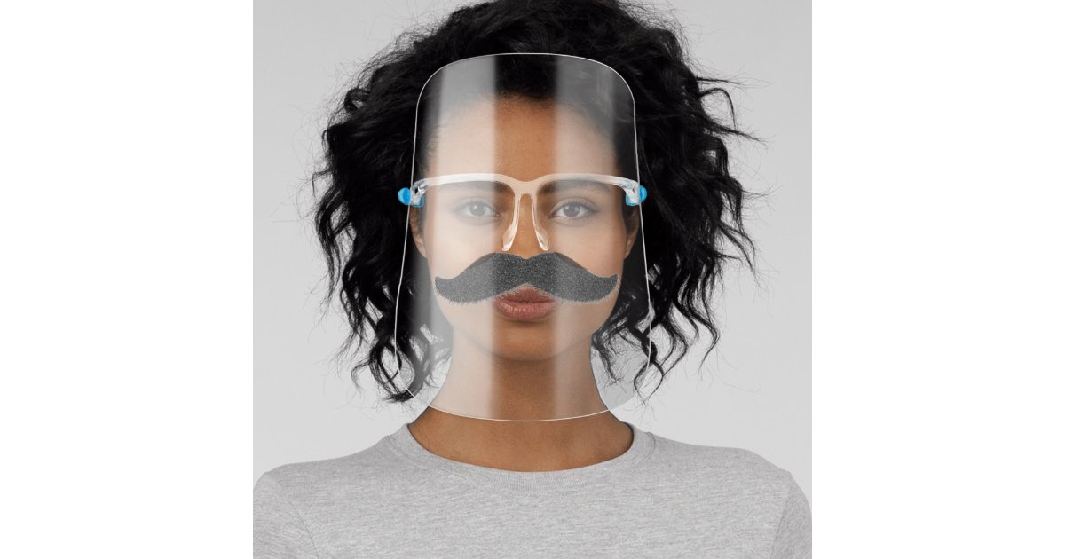 Moustache Face Shield | Zazzle
