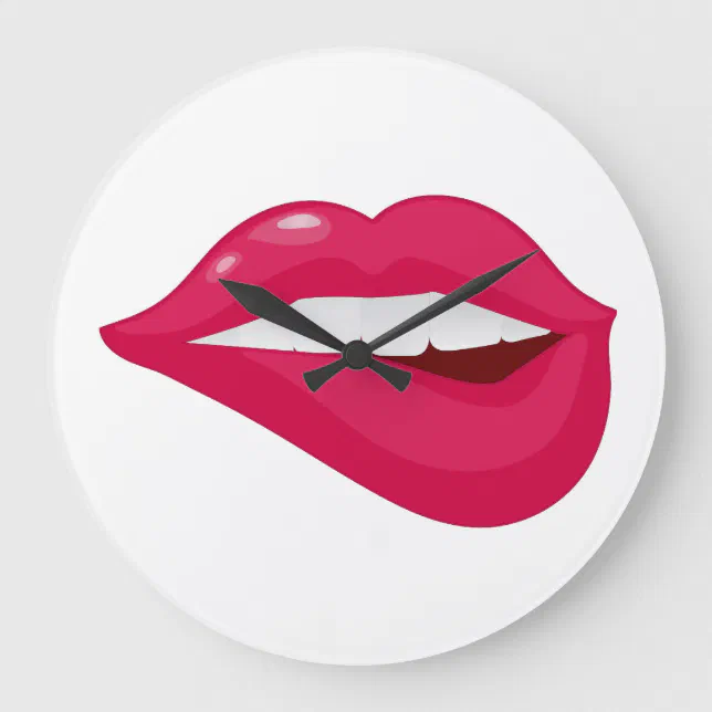 Mouth large clock | Zazzle