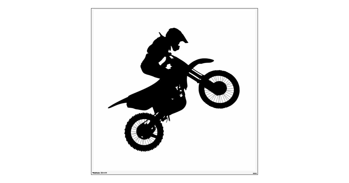 Moveable Dirtbike Wall Decal | Zazzle
