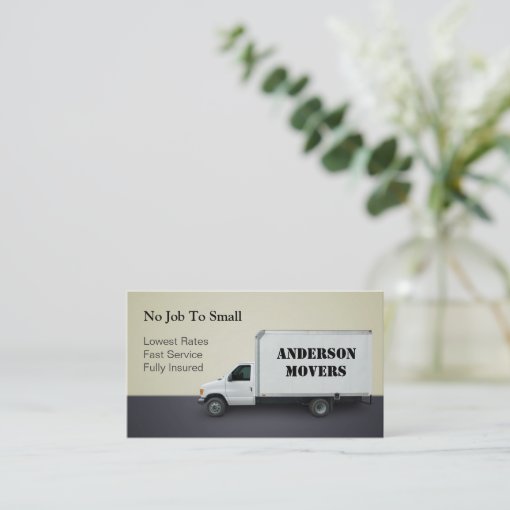 Mover or Moving Company Business Card | Zazzle