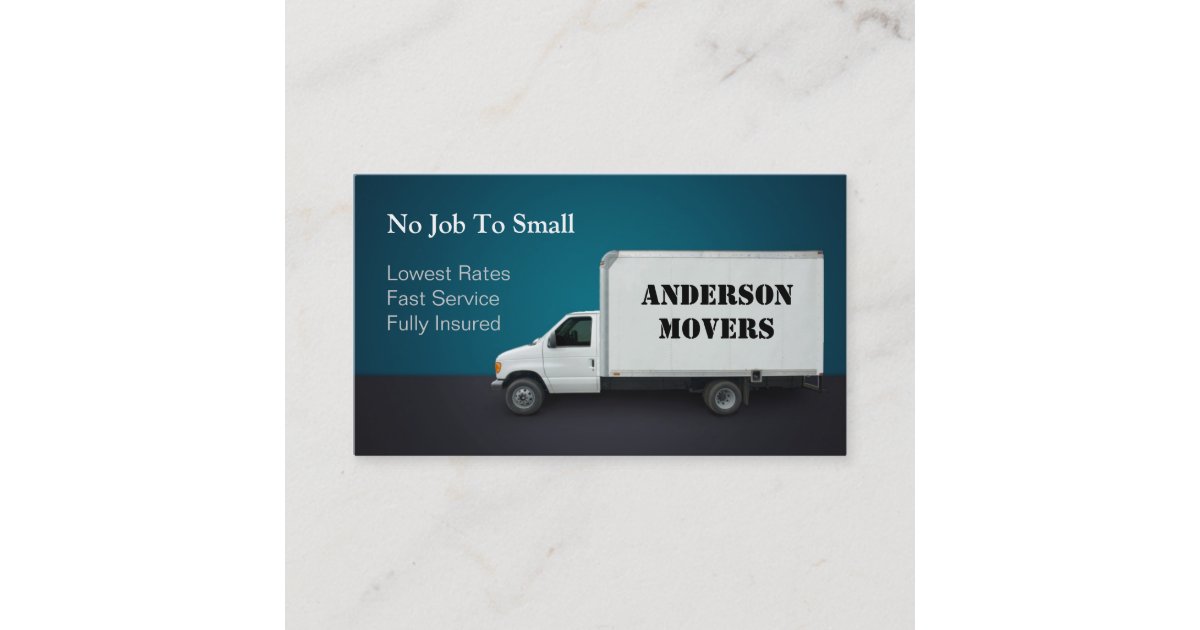 Mover or Moving Company Business Card | Zazzle
