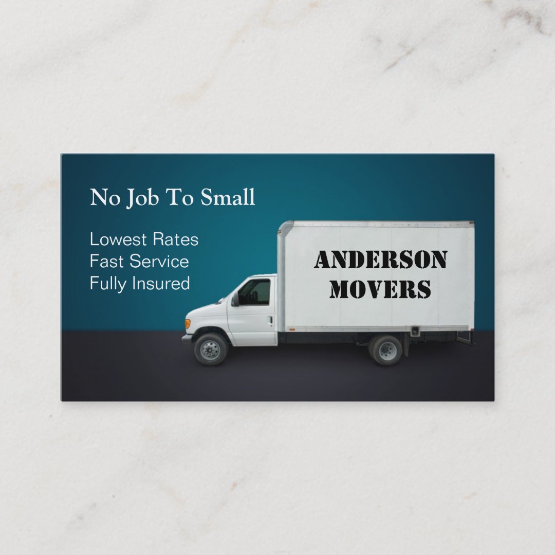 Mover or Moving Company Business Card | Zazzle