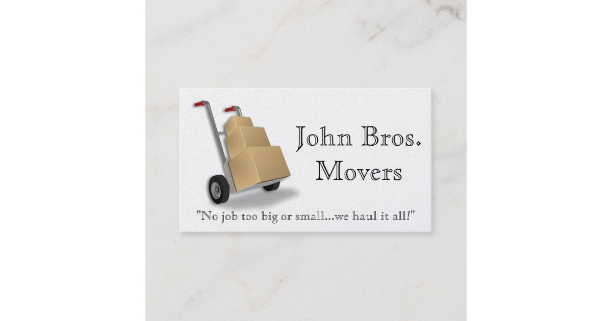 Movers Business Card | Zazzle