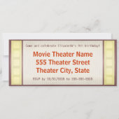 Movie Birthday Party Marquee Invitation | Zazzle