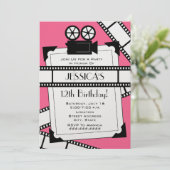 Movie Camera Film and Photo Birthday Party Invite | Zazzle