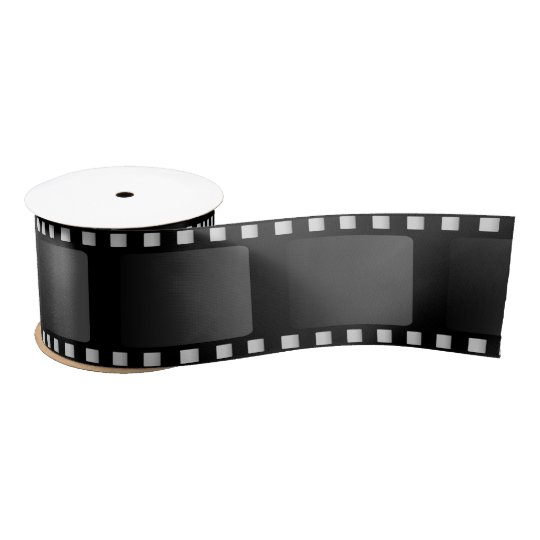 Movie Camera Film Strip Satin Ribbon | Zazzle.com