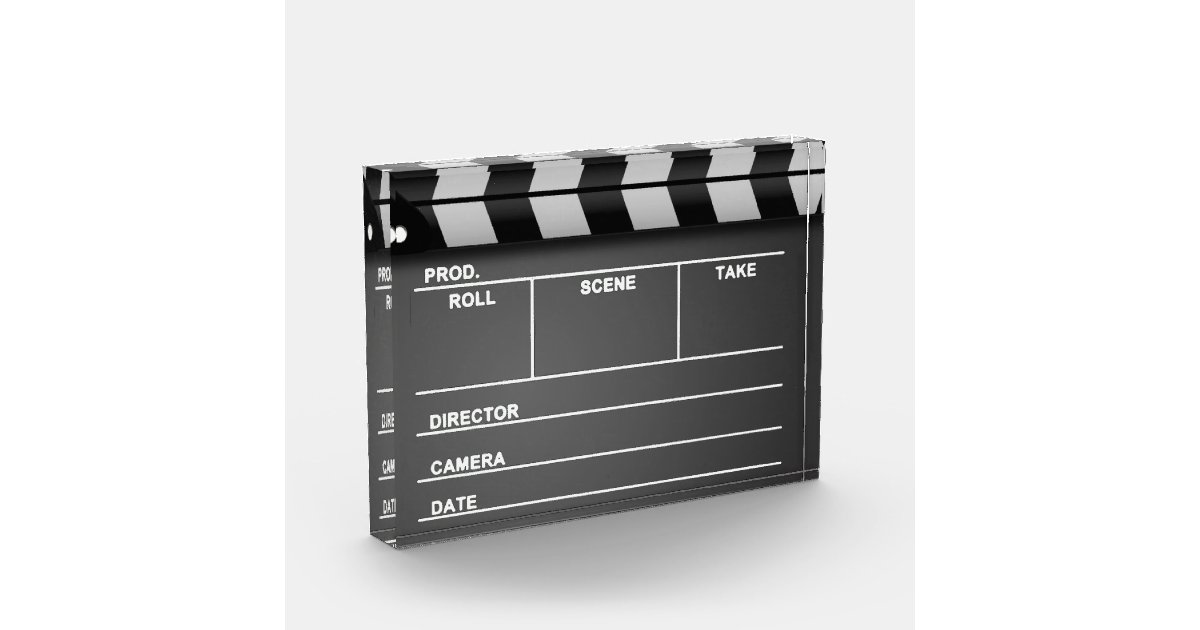 Movie Clapboard Acrylic Award | Zazzle