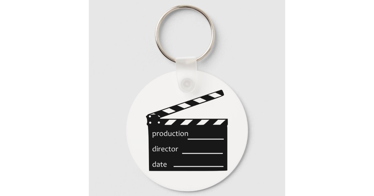 Movie clapper keychain | Zazzle