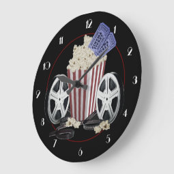 Movie Classics Round Large Clock | Zazzle