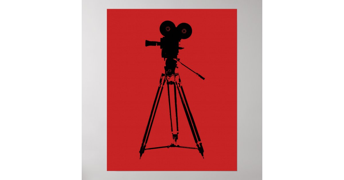 Movie Film Camera Pop Art Poster | Zazzle