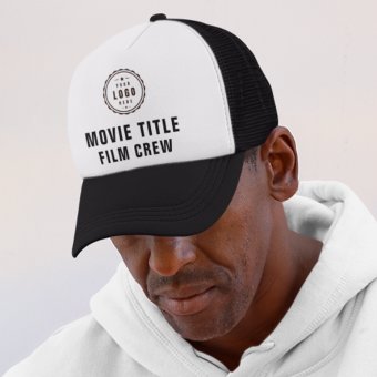 Movie Film Crew Logo Custom Personalized Name Trucker Hat | Zazzle