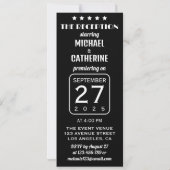 Movie Film Strip Black And White Cinema Wedding Invitation | Zazzle