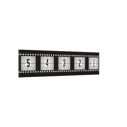 Movie Film Strip Countdown Canvas Print | Zazzle.com
