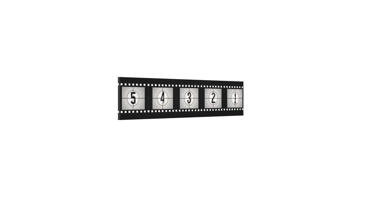 Movie Film Strip Countdown Canvas Print | Zazzle