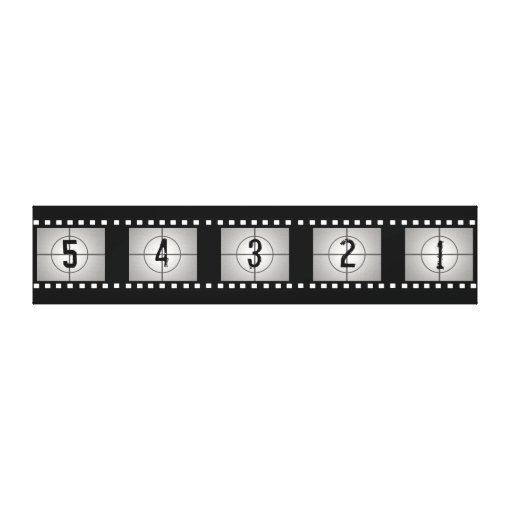 Movie Film Strip Countdown Canvas Print | Zazzle