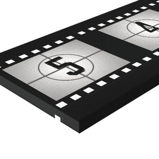 Movie Film Strip Countdown Canvas Print | Zazzle