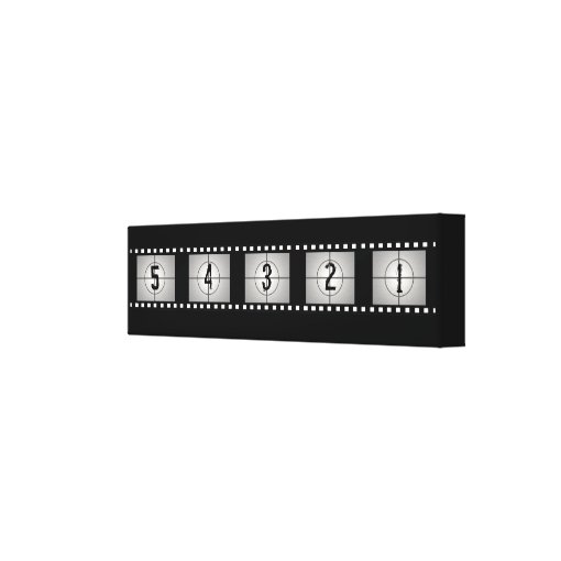 Movie Film Strip Countdown Canvas Print | Zazzle