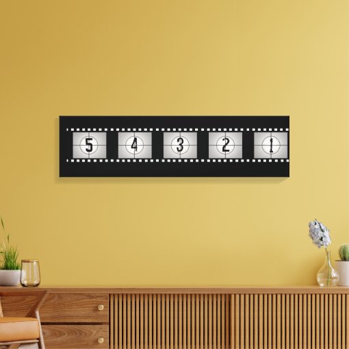 Movie Film Strip Countdown Canvas Print | Zazzle