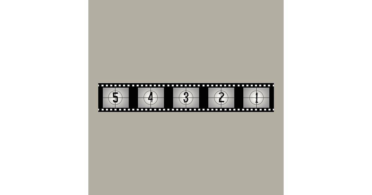 Movie Film Strip Countdown Poster | Zazzle