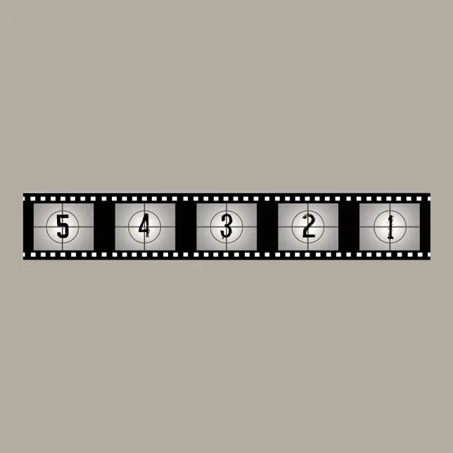Movie Film Strip Countdown Poster | Zazzle