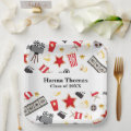 Movie Film Theme Graduation Paper Plates | Zazzle