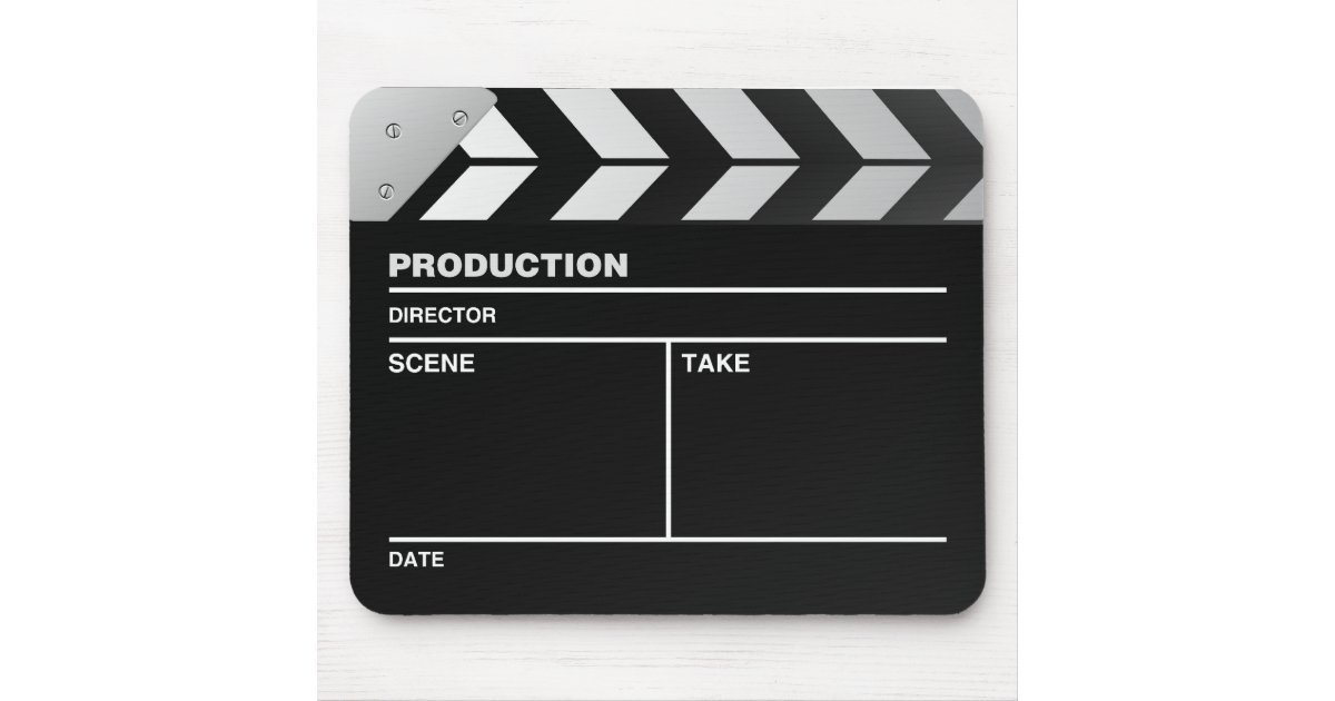 Movie maker Clapper board Mouse Pad | Zazzle