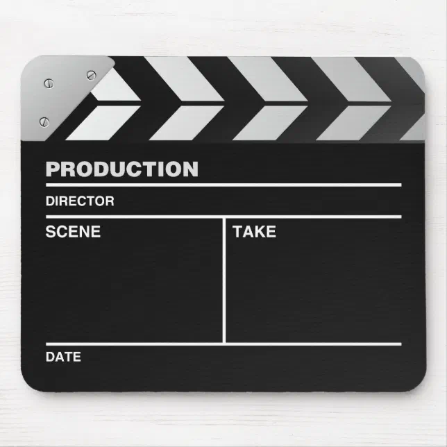Movie maker Clapper board Mouse Pad | Zazzle