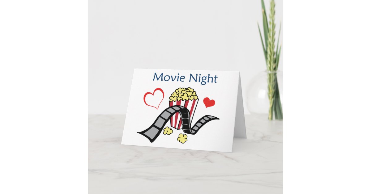 Movie Night Card | Zazzle