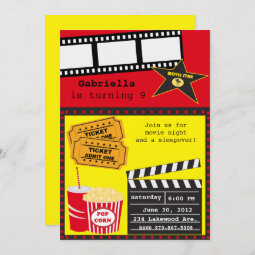 Movie Night Elements Invitation | Zazzle