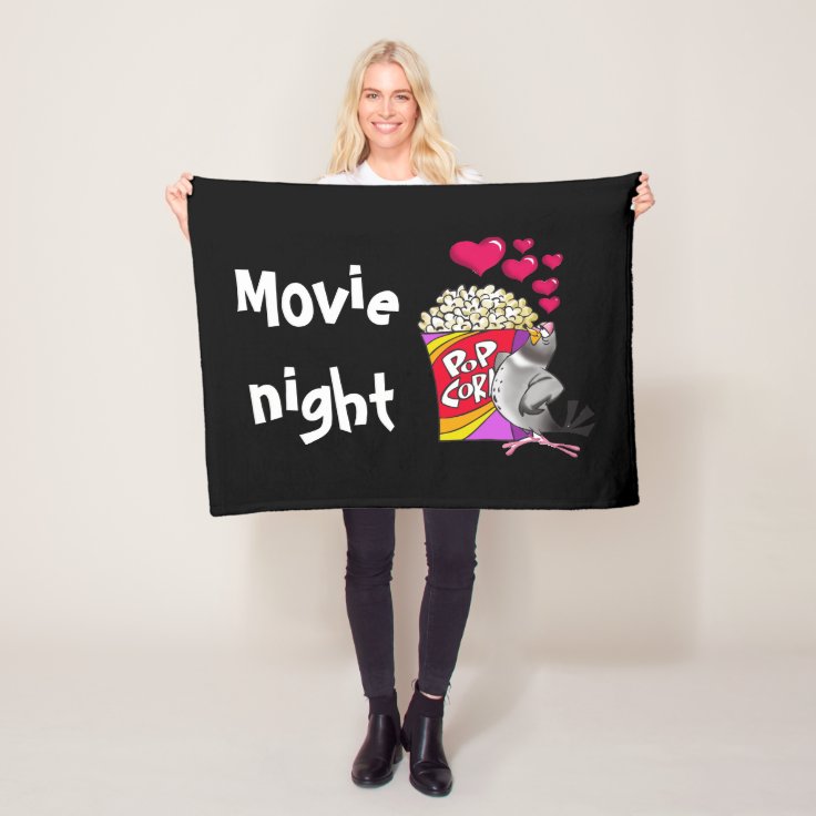 Movie Night Fleece Blanket | Zazzle