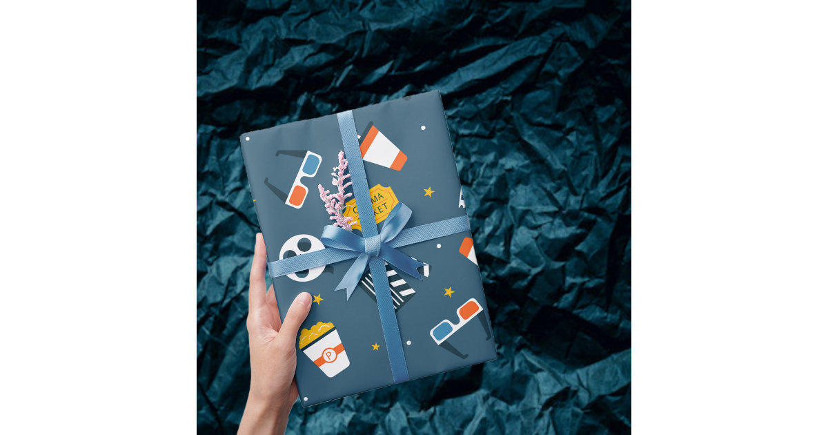 Movie Night Iconic Gift Wrapping Paper | Zazzle