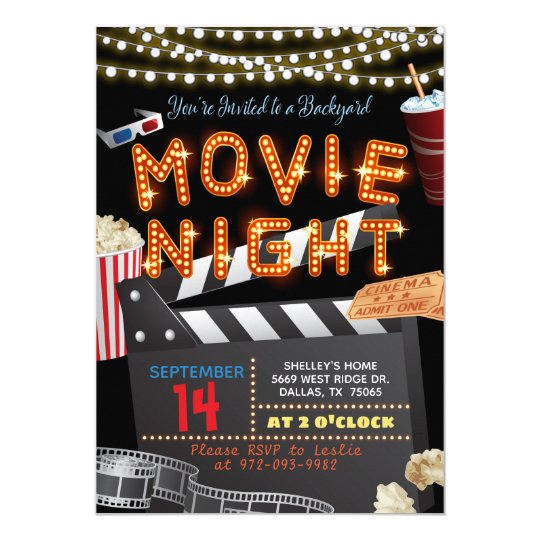 Movie Night Invitation | Zazzle.com