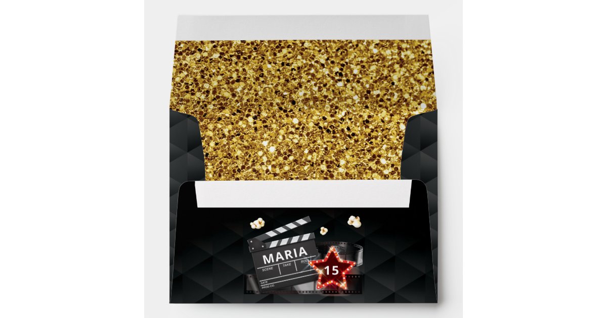 Movie Night Luxury Envelope | Zazzle