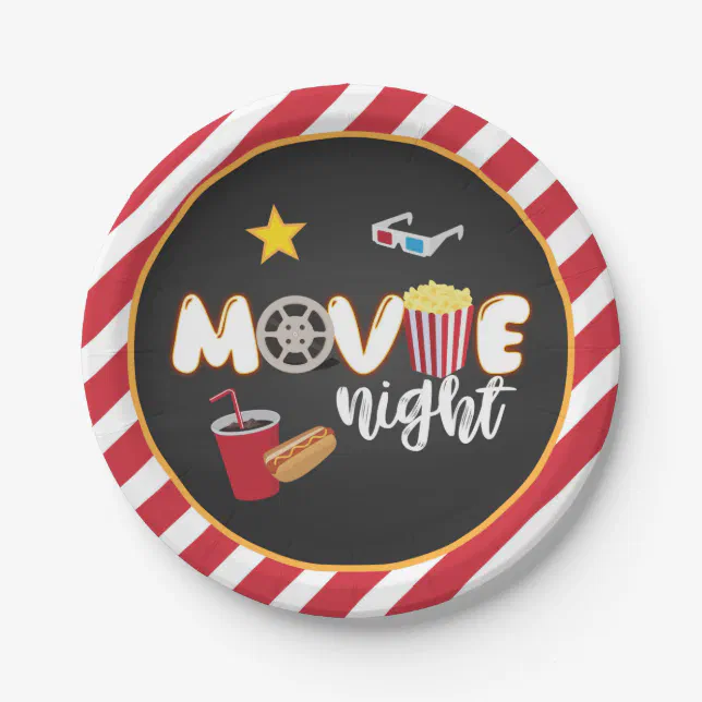 Movie Night Plate | Zazzle