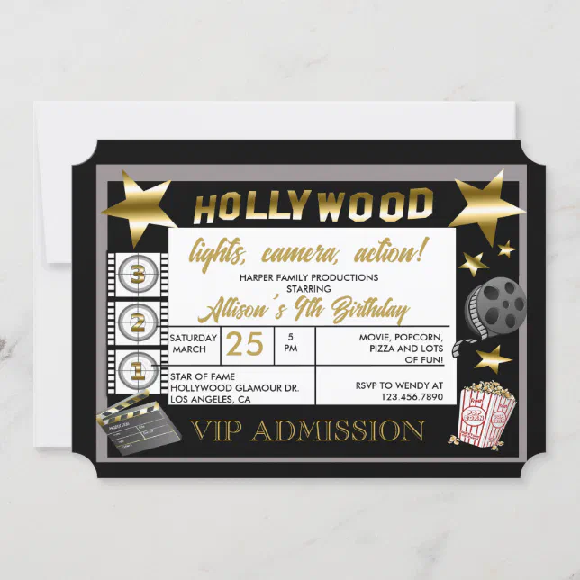 Movie Party Invitation | Zazzle