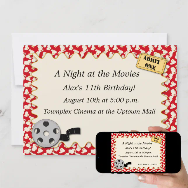 Movie Party Invitation | Zazzle
